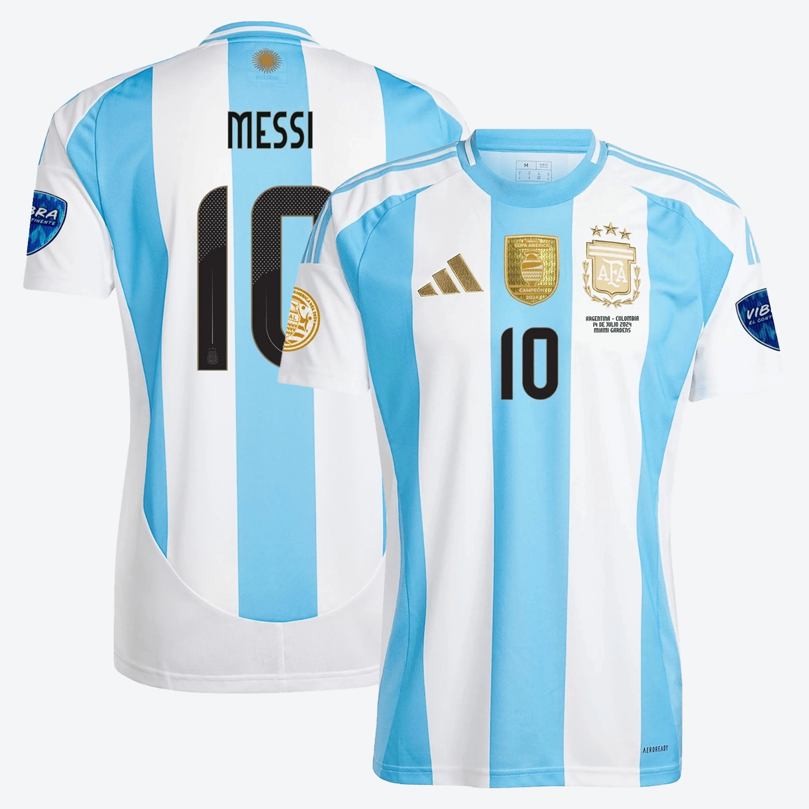 Argentina 2024 Home Shirt - Copa America Final Fullset With MESSI 10